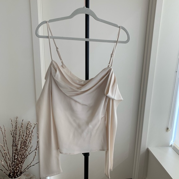 Showpo. | Tops | Nwt Champagne Satin Blouse | Poshmark